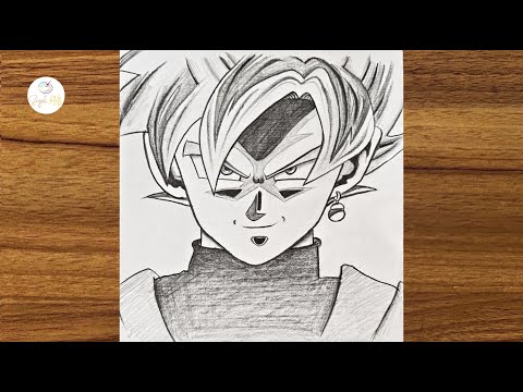 How To Draw Goku Black SUPER SAIYAN ROSE || Easy anime drawing ideas for beginners || Anime drawings