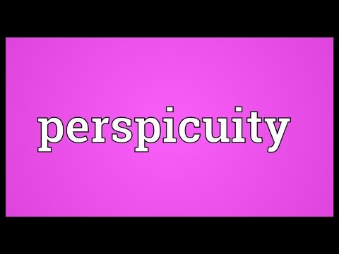 Perspicuity Meaning