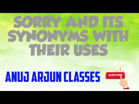 Sorry word meaning and it's synonyms | difference in words | important words| spoken English