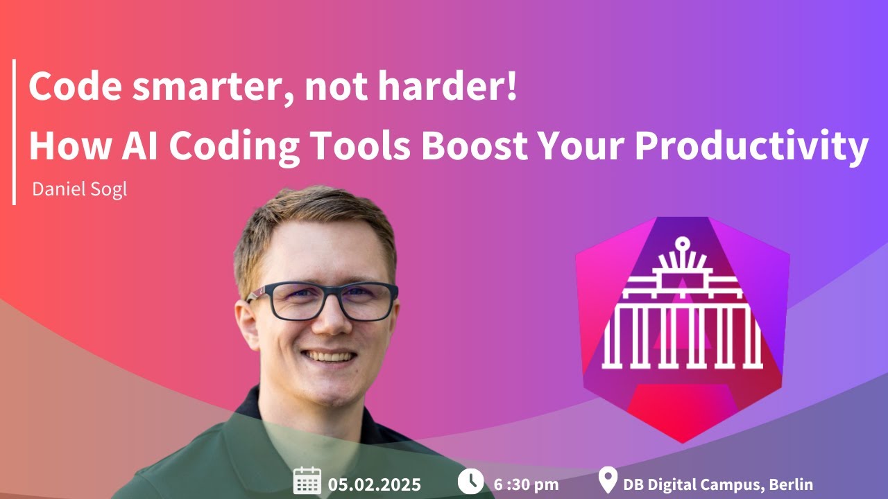 Code smarter, not harder at Angular Berlin with Daniel Sogl