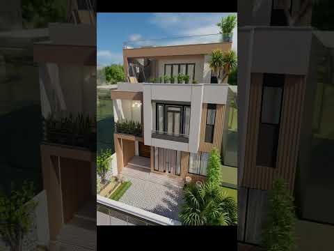 North Facing House Design with Central Courtyard #shorts