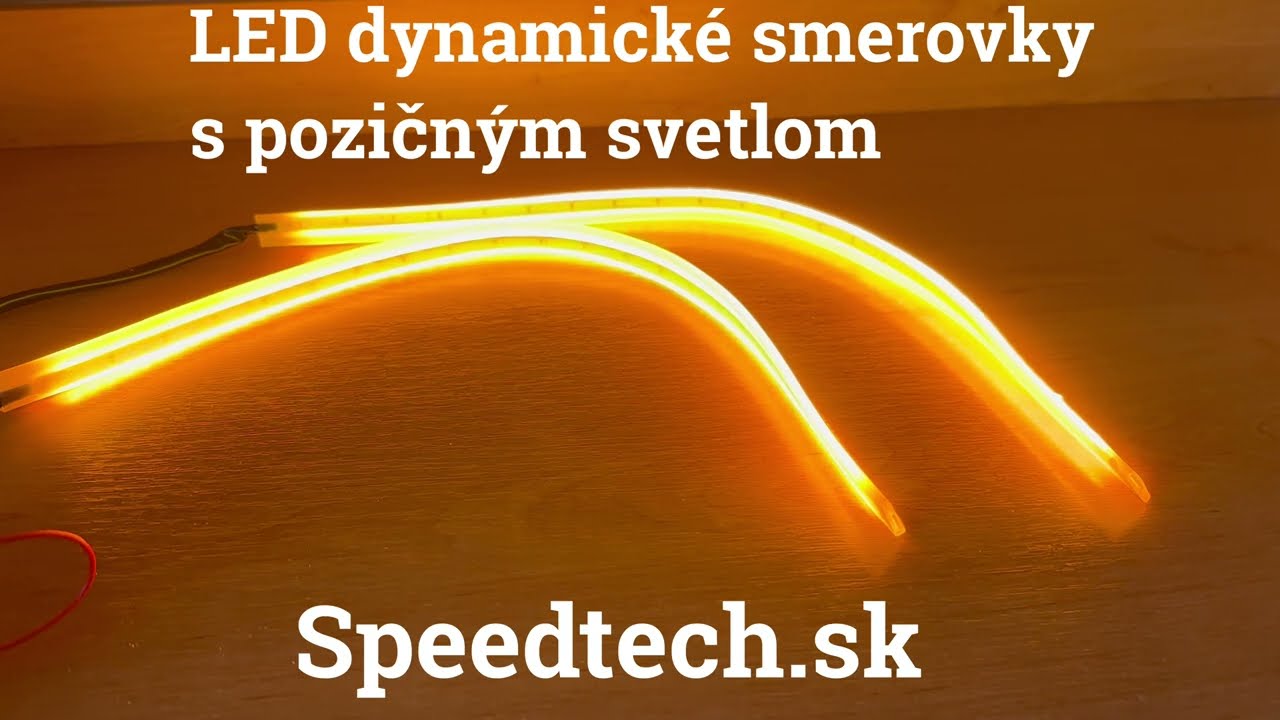 LED pásik - dynamické smerovky oranžové / pozičné svetla biele (45cm) - SpeedTech.sk