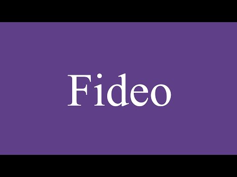 How To Pronounce ''Fideo'' (Noodle) Correctly in Spanish