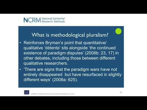 What is methodological pluralism? - Graham Crow