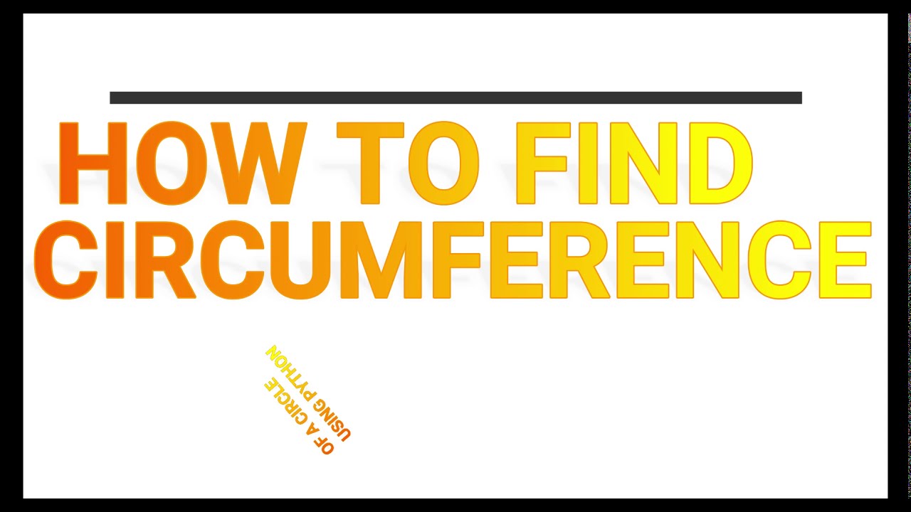 how to find circumference of a circle using python program #python#program #pip #programming #coding