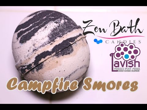 CAMPFIRE SMORES Bath Bomb - Lavish Bath Box ZEN BATH CANDIES - DEMO & REVIEW Underwater View