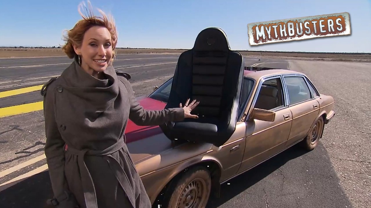 Can A Rocket Ejector Seat Flip An Overturned Car? | MythBusters