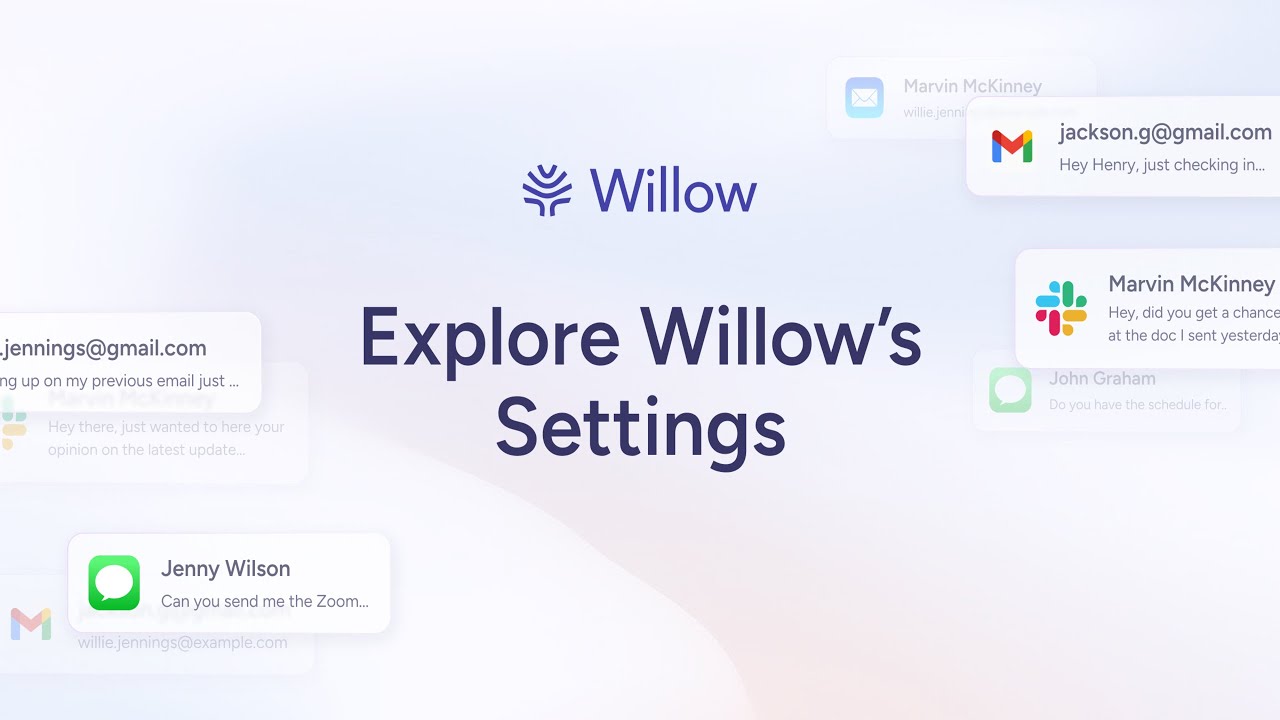 Important Settings in Willow - Willow 101