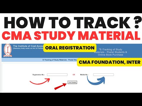HOW TO TRACK CMA STUDY MATERIAL || CMA ORAL OR POSTAL ERGISTRATION || CMA EXAM DEC 2024 / JUNE 2025