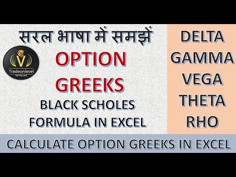 Option Greeks explained | Option Greeks calculation in excel | Black scholes option pricing model