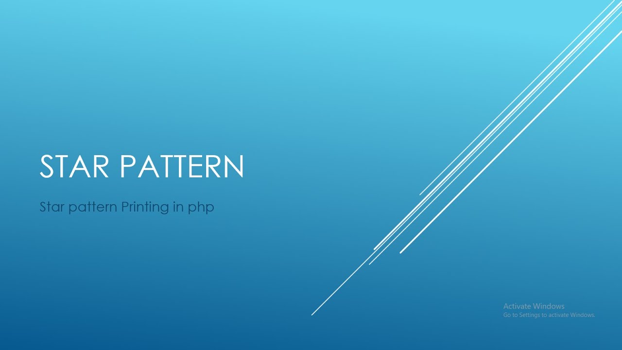 Star Triangle Pattern in PHP