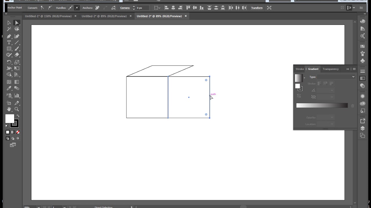 How to draw 3d box in adobe illustrator