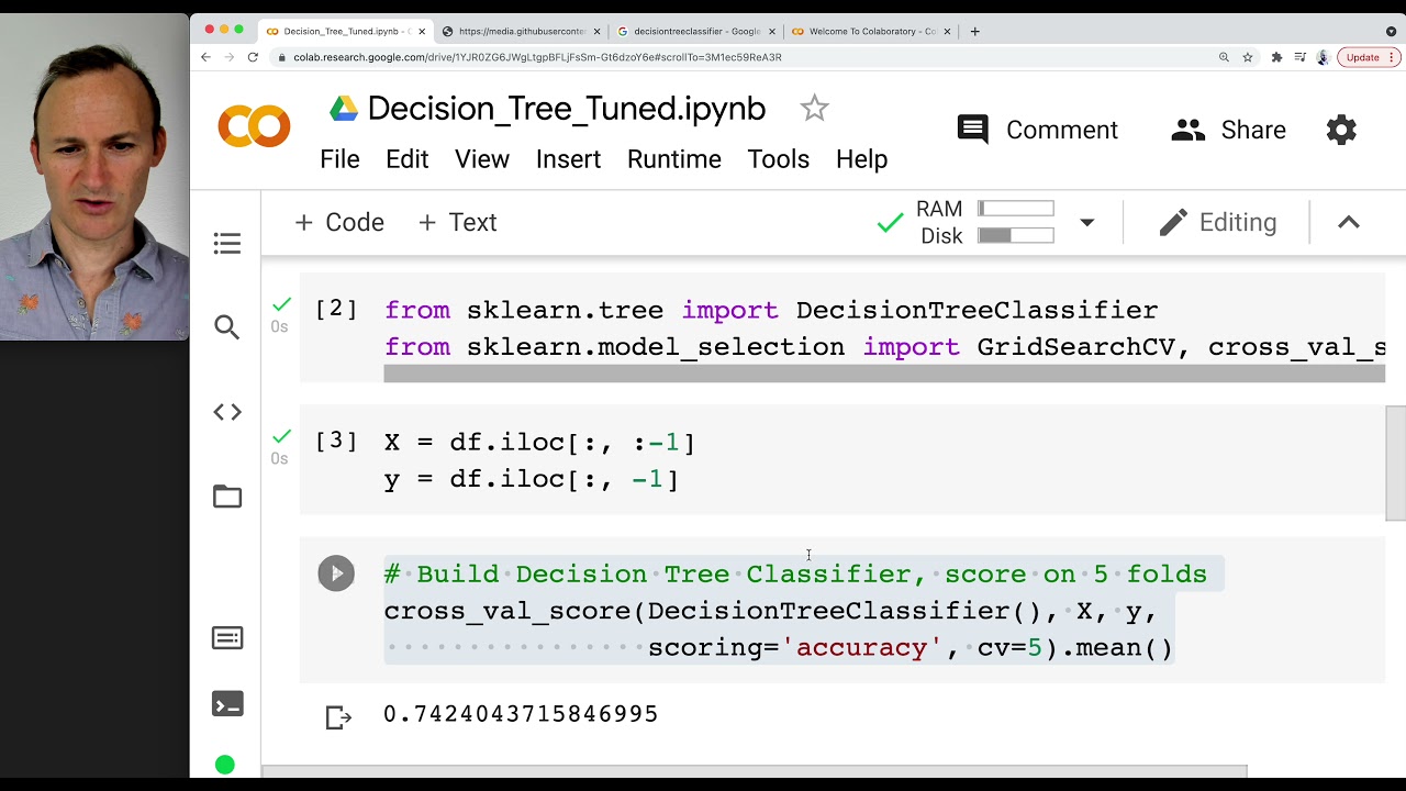 5 1 Decision Tree max depth grid search review