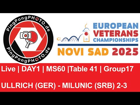 🔴 LIVE! | EVC2025 | Novi Sad | Day1| MS60 | ULLRICH (GER)-MILUNIC (SRB) | Group17 | T.41 | EVC 2025