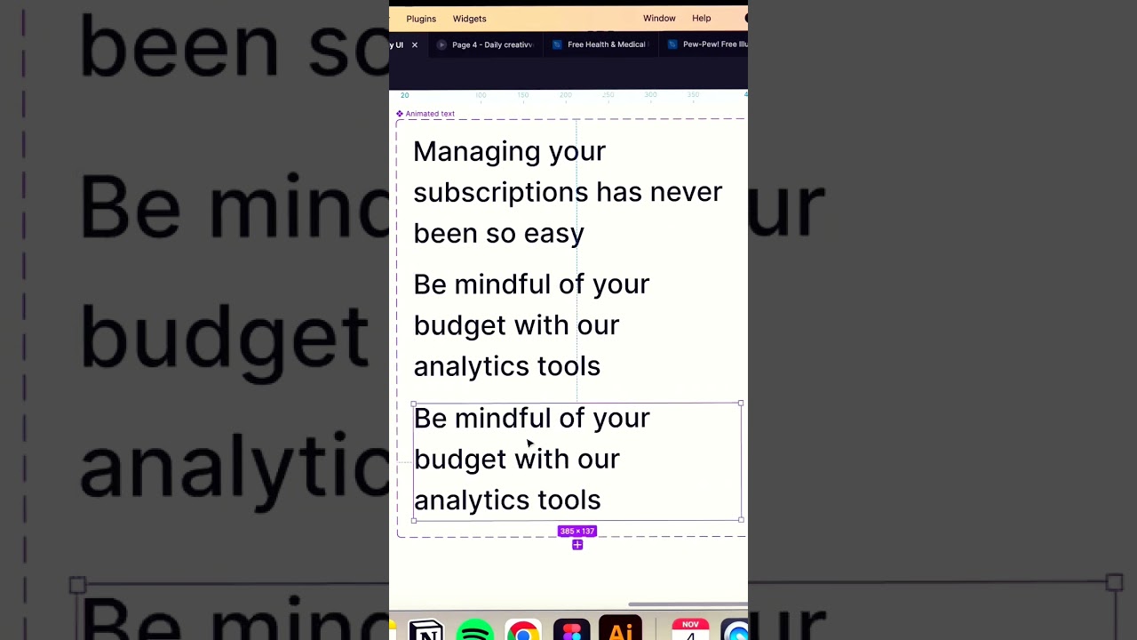 Figma Text Animation #figmadesign #speedart #design #uidesign