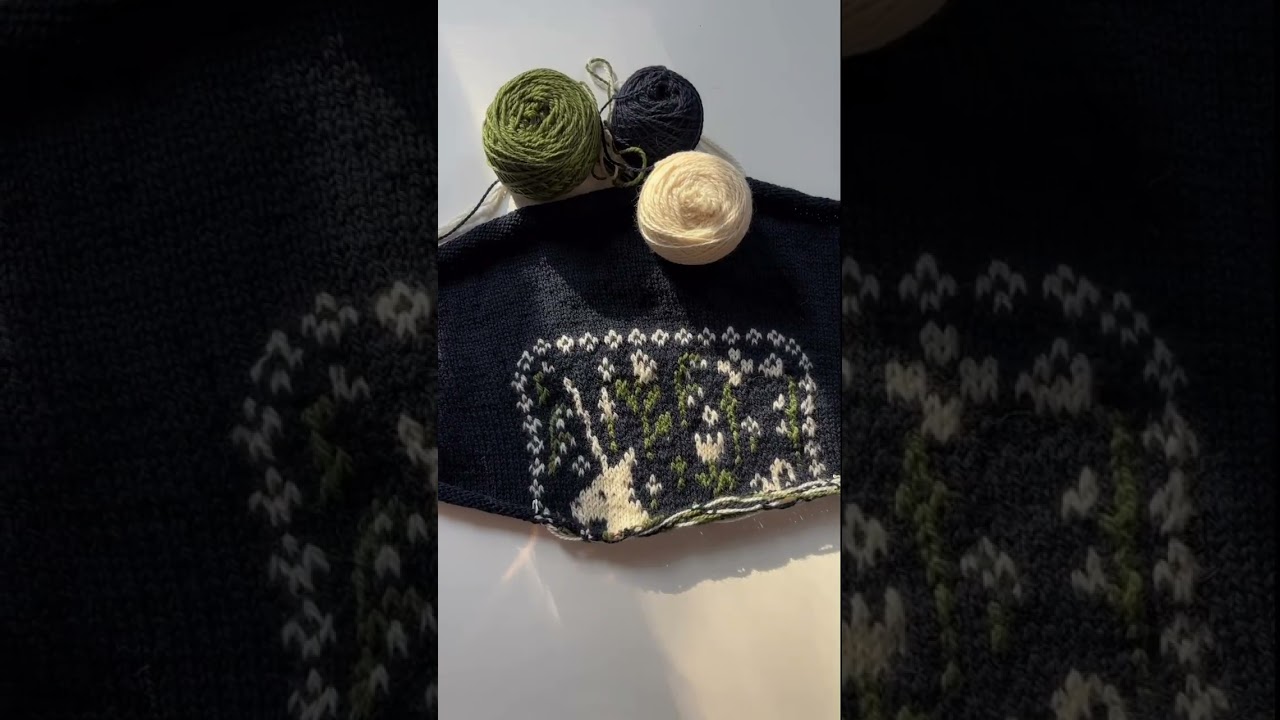 finally knit the project of my dreams.. the unicorn rests on a sweater 🤍 pattern out now! #knitting