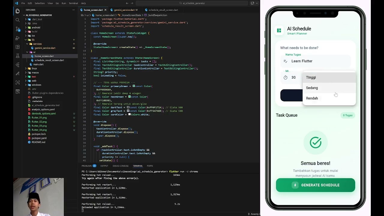 AI Schedule Generator App