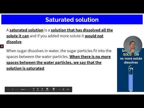 7.) Saturated solution - Grade 6