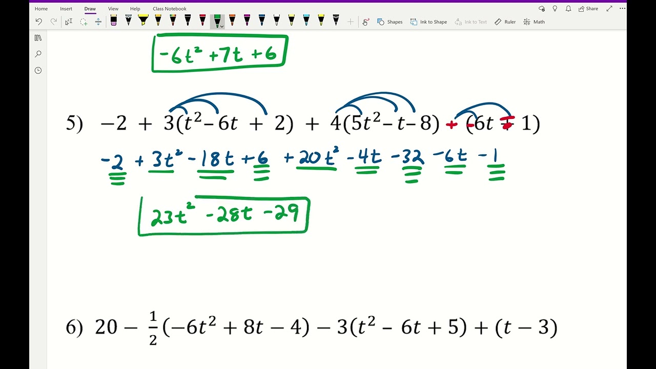 6 1 Notes Adding, Subtracting, Multiplying Polynomials