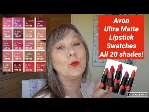 Avon Ultra Matte Lipstick Swatches - 20 latest shades! #Avon #lipstick