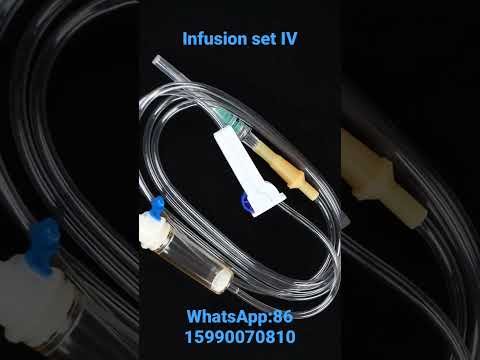 Infusion set IV factory price for hospital uses IV set parts manufacturing process #medical #pharma