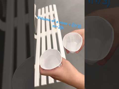Volume Of A Cone (not my idea) #water #volume #math