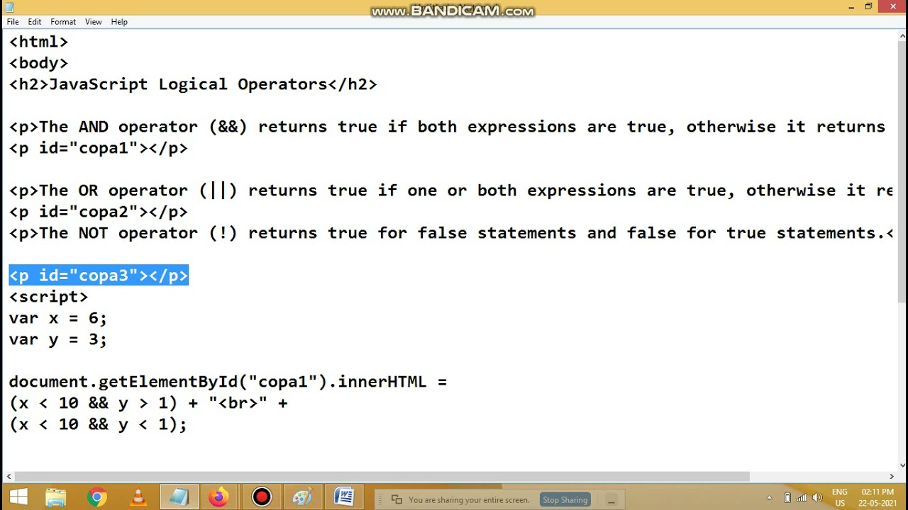 Logical Operators in JavaScript (Amit Kumar)