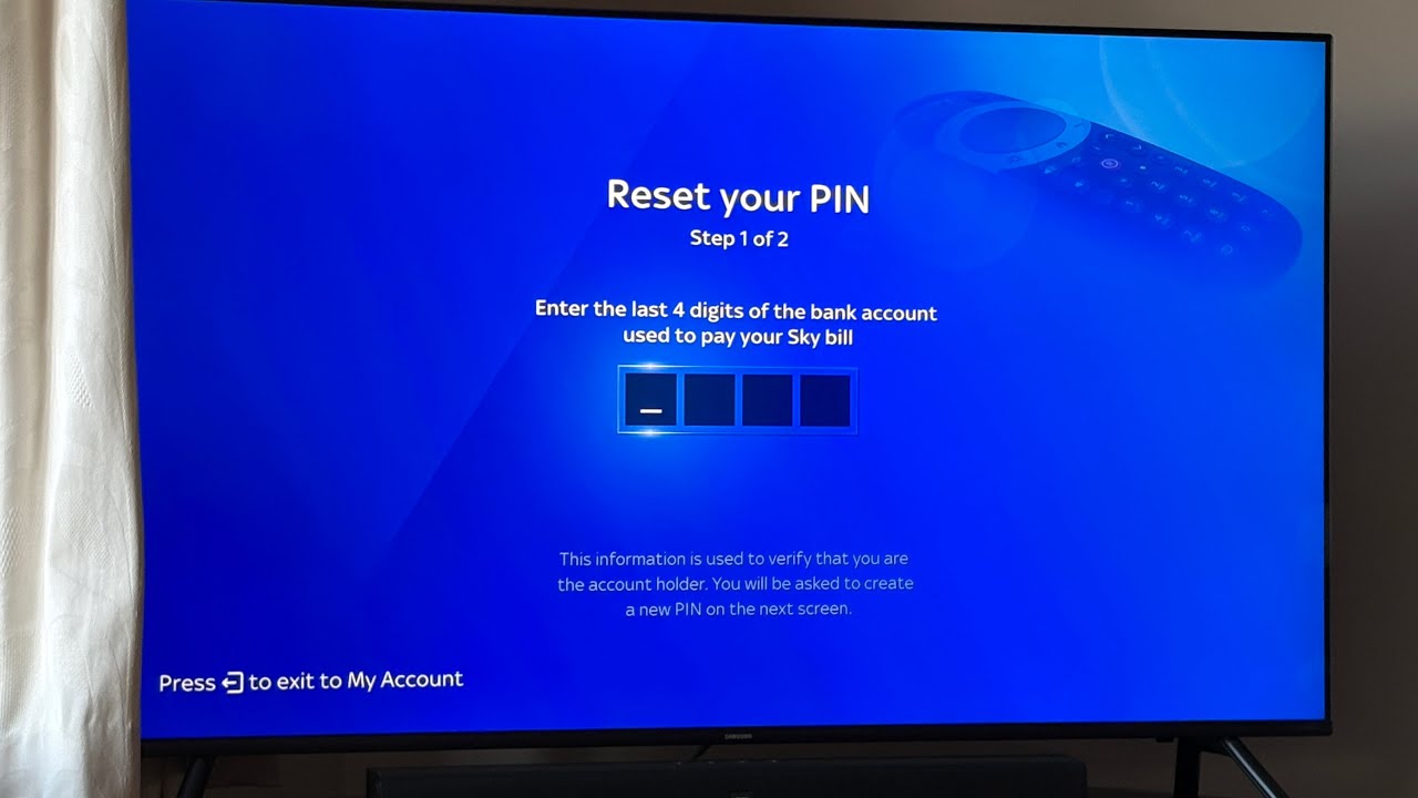 Sky Q Pin Not Working - How To Reset
