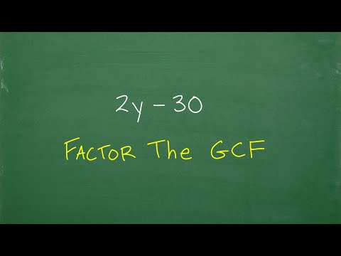 12y β 30 Factor out the GCF (greatest common factor)