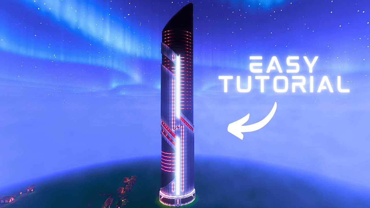 Minecraft: Futuristic/Cyberpunk Skyscraper Tutorial