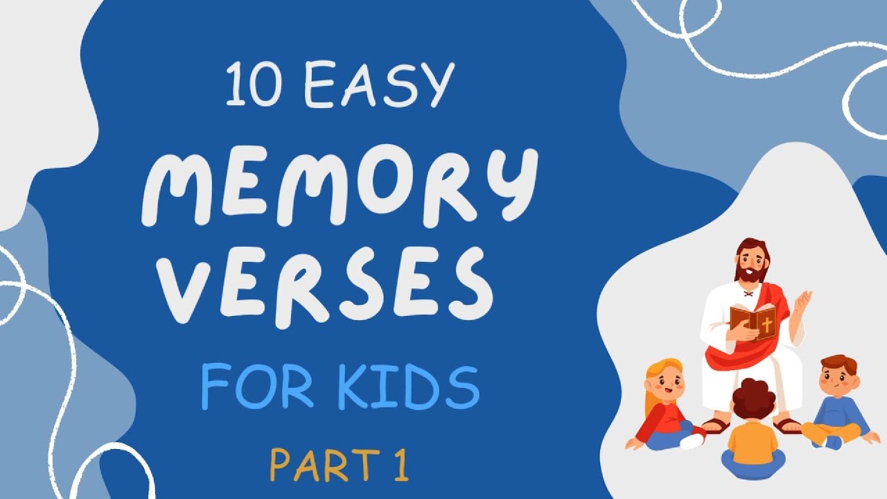 🌟 10 EASY MEMORY VERSES FOR KIDS | Part 1 | Fun & Simple Bible Verses to Learn! 🎉 #bibleforkids