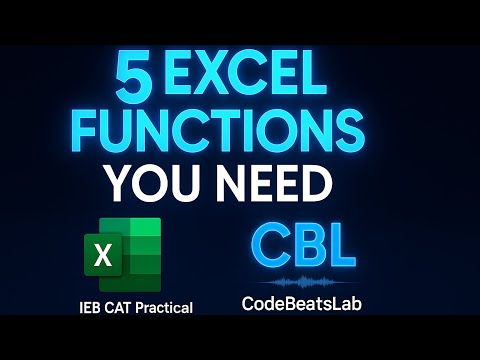 Master these excel formulas for IEB CAT - Easy Marks!
