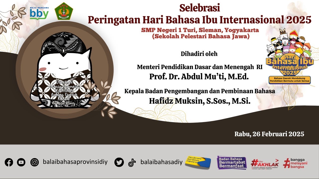 Mendiknas Prof. Abdul Mu’ti, Tekankan Tri Gatra Bahasa Dalam Peringatan ...