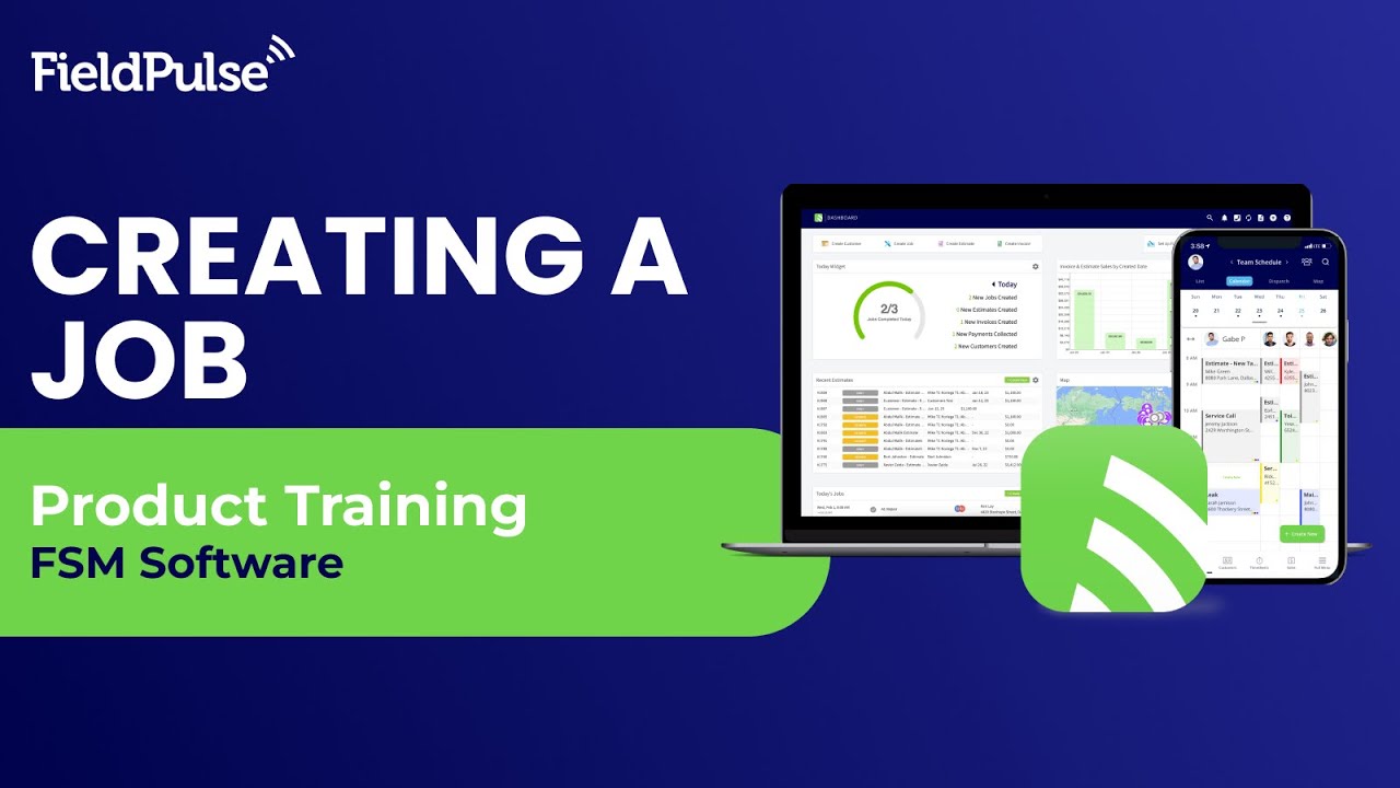 FieldPulse Field Service Software - Creating a Job Record - Job Scheduling and Dispatching