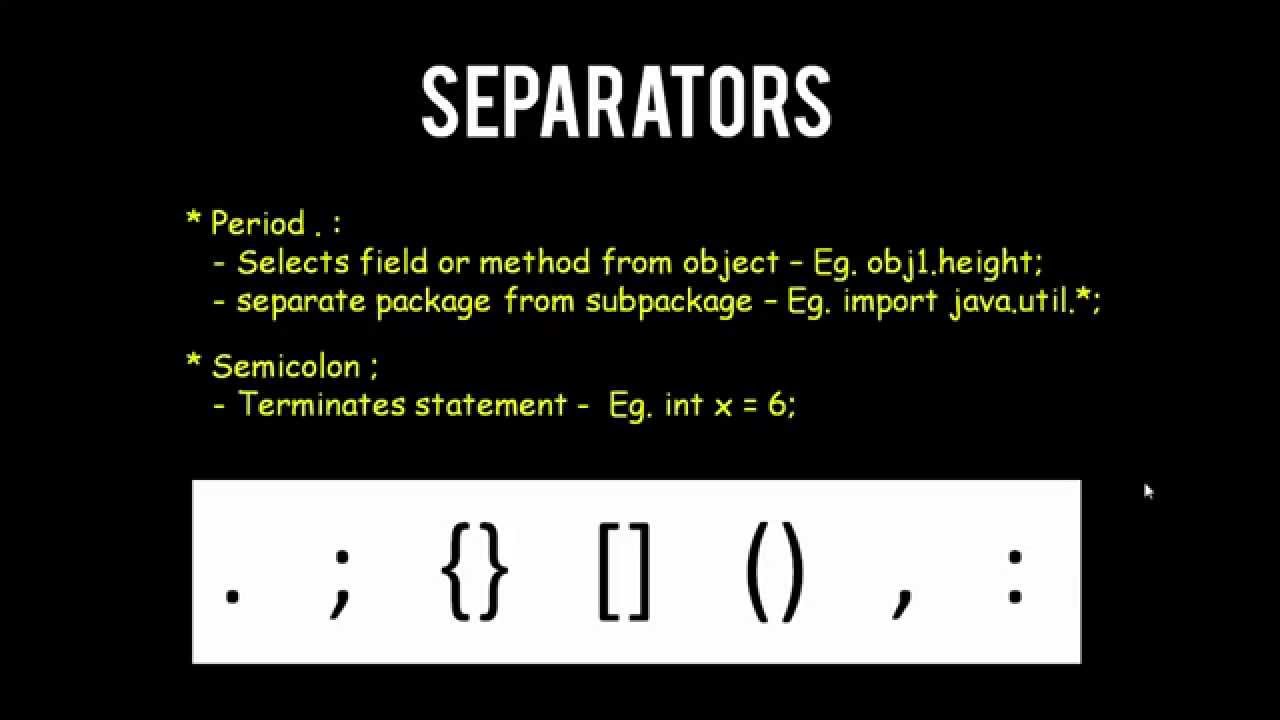 Java Tutorials 06 : Tokens