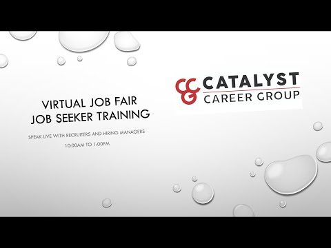 Job Seeker Virtual Job Fair Platform Training