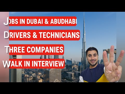 Drivers and Technicians Jobs in Dubai UAE 🇦🇪 | FOUGHTY1