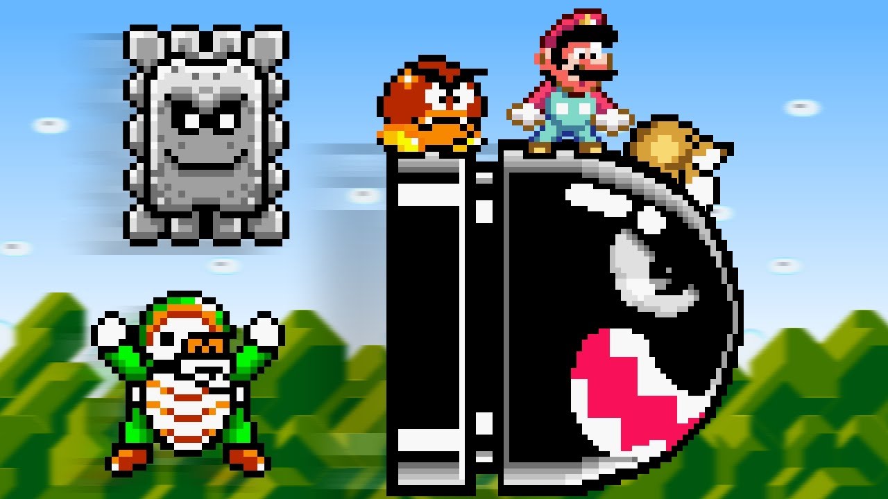 Super Mario World Enemies but friendly