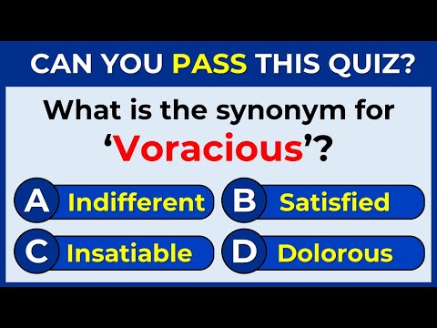 Synonyms Quiz: 96% CANNOT SCORE 25/25 | #challenge 42