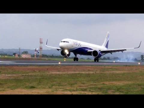 MANGALORE AIRPORT PLANE SPOTTING | IndiGo A321N Landing in Mangalore International Airport ✈️