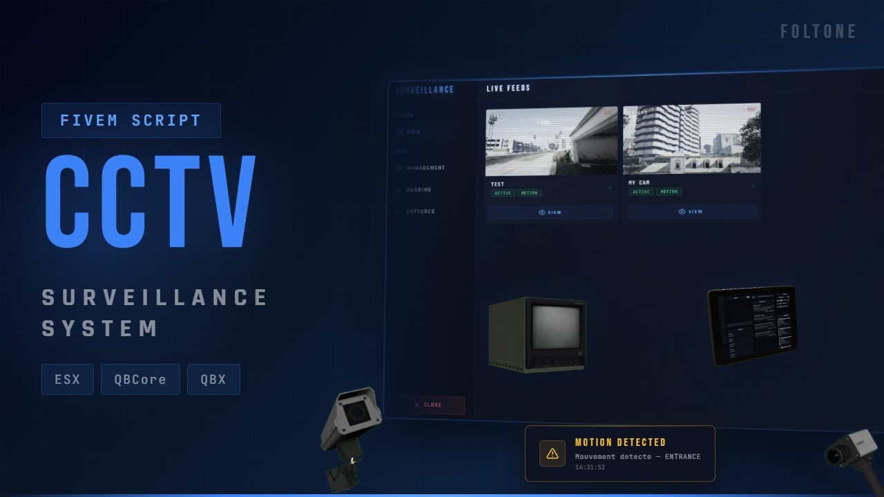 CCTV - Advanced Surveillance Camera System | ESX / QBCore / QBX