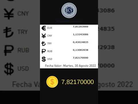 Precio Dolar BCV 30 de Agosto 2022