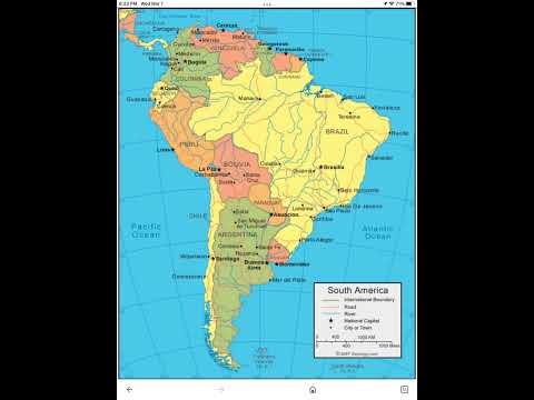 Map of South America