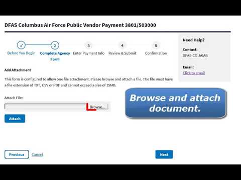 DFAS Columbus Air Force Public Vendor Payment eTutorial (2019) πΊπΈ