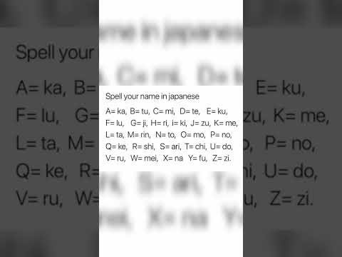 Spell your name in Japanese /English facts #learn English ππ»ππ»
