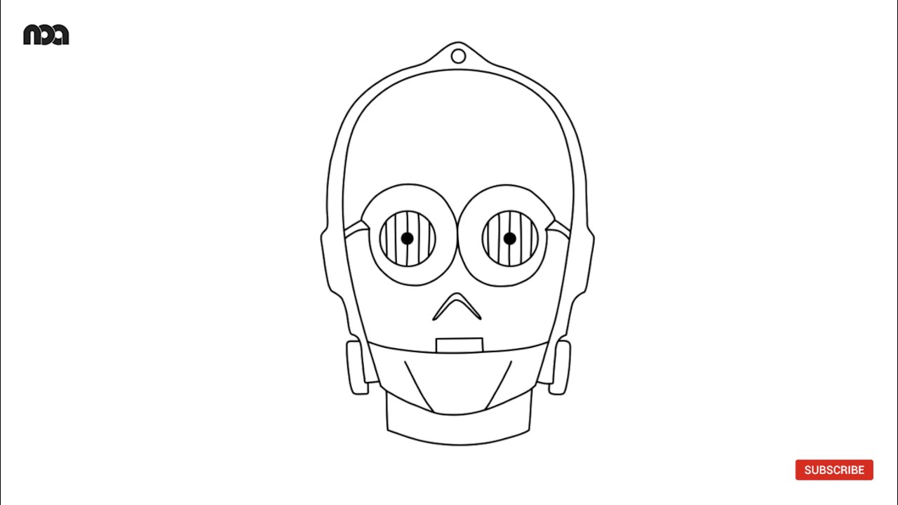 Line Art | Digital Drawing #3 | How to Draw C-3PO | Star Wars