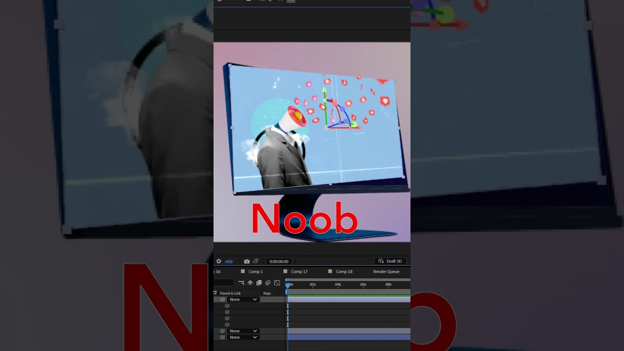 Difference Between a Noob and Professional– Corner pin in After Effects #DailyEffects