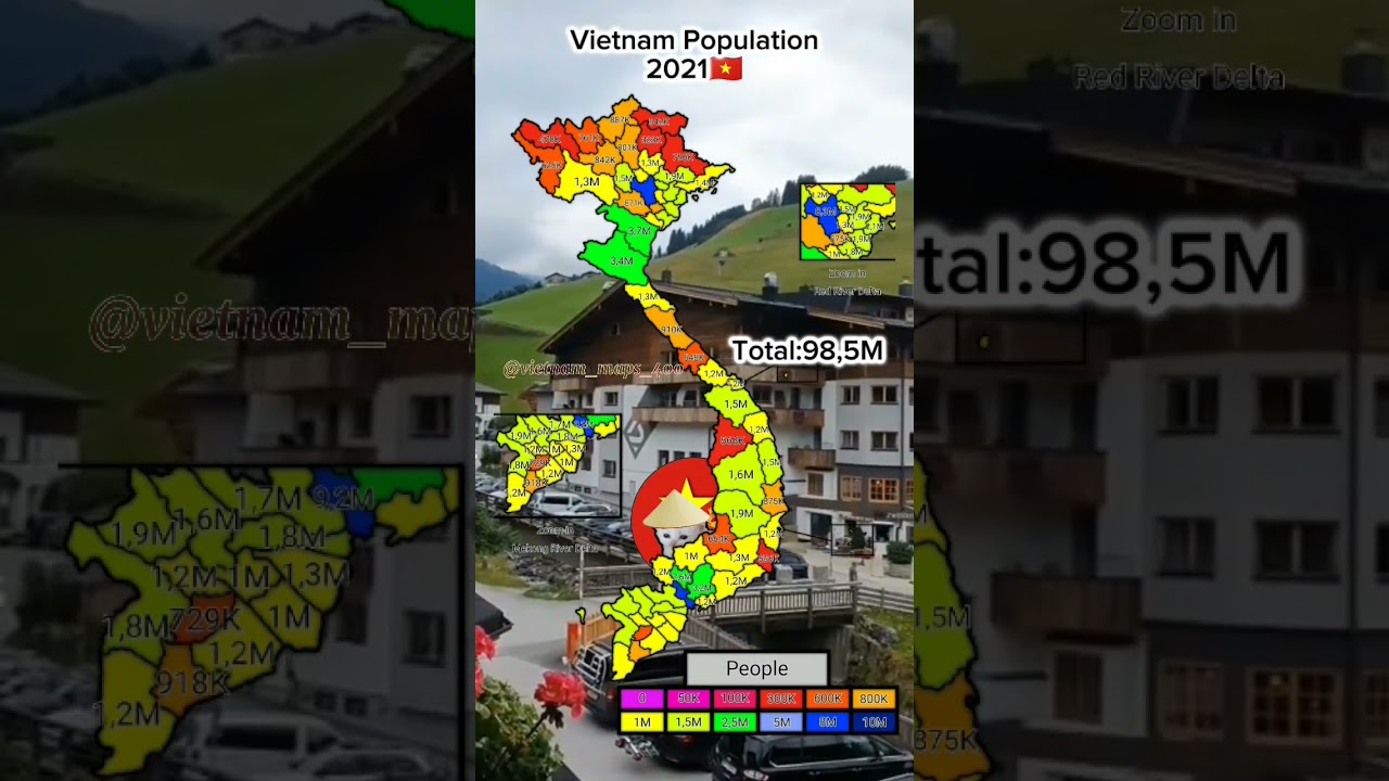 VIETNAM - Population in 2021 #mapping