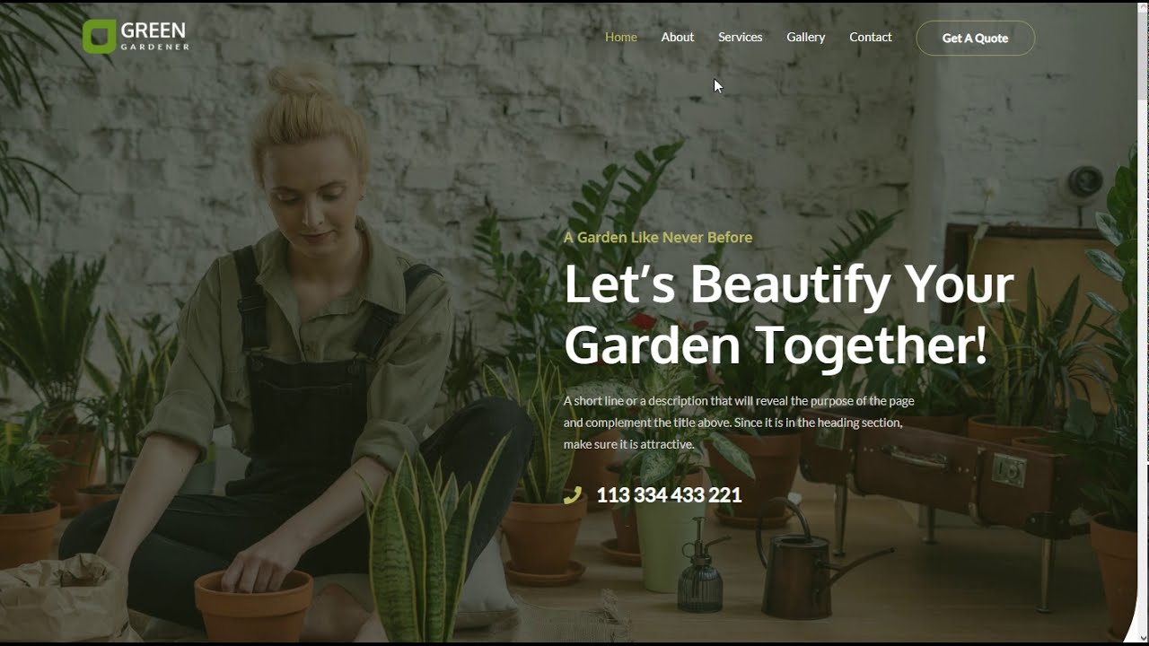 Website template Demo - Landscaping & Gardening