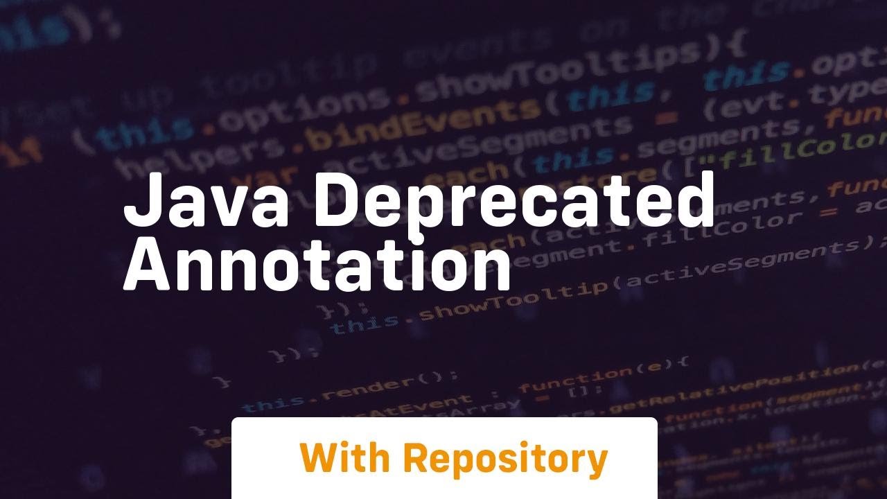 java deprecated annotation